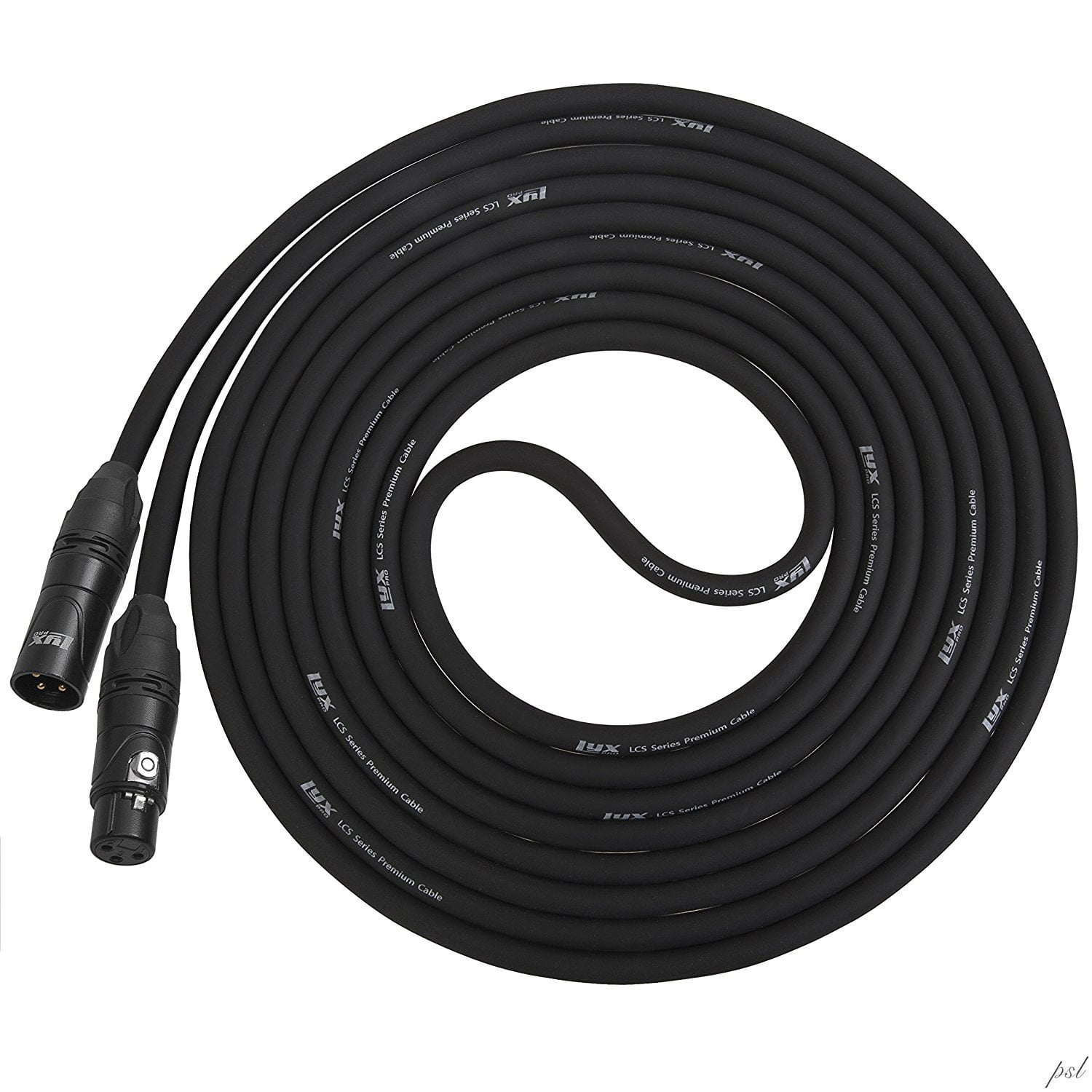 LyxPro Quad Series 30 feet XLR Cable, 4-Conductor, Male to Female Cord ...