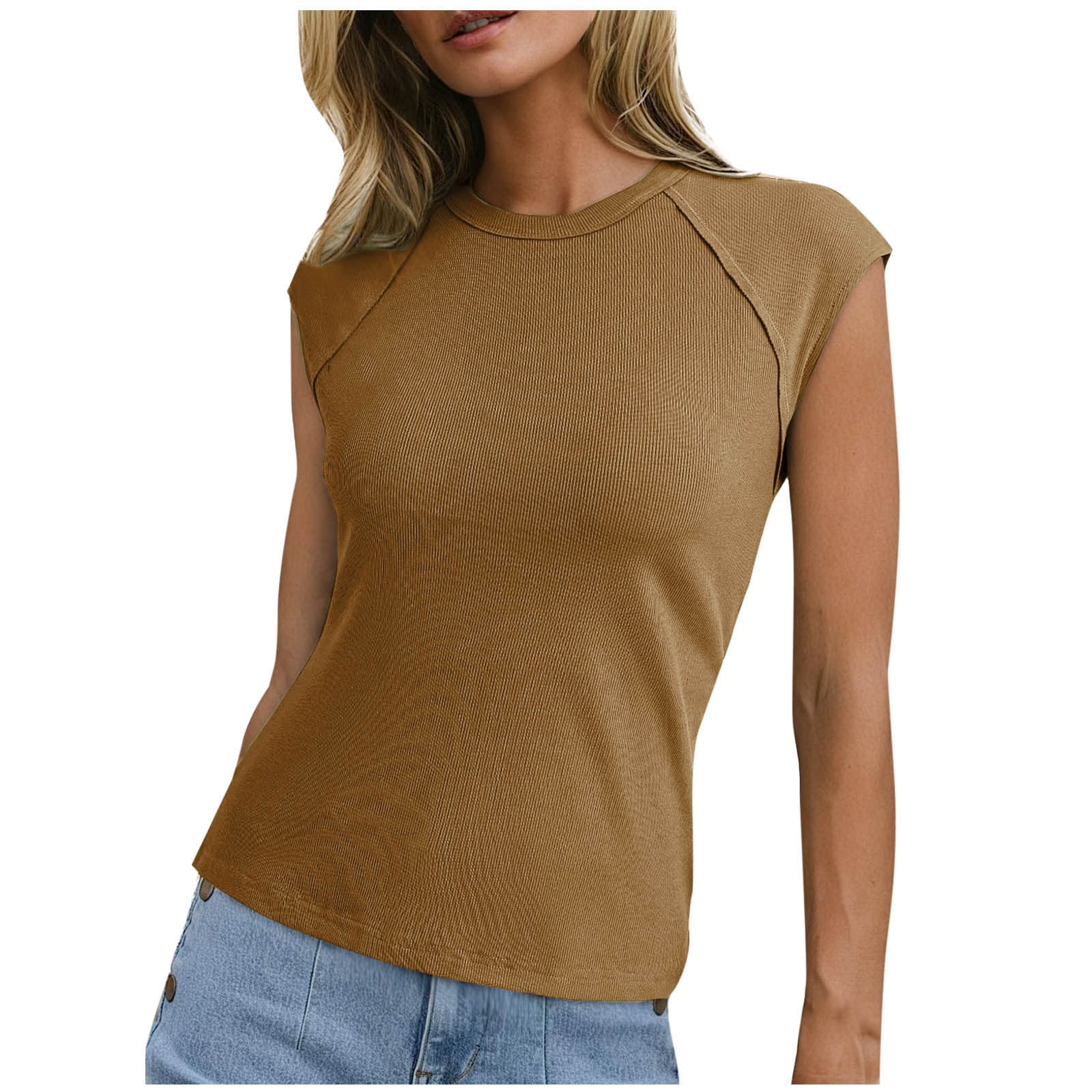 Click here for Hoksml Womens Summer Ribbed Tank Top Solid Color L... prices