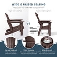 WestinTrends Malibu Outdoor HDPE Plastic Modern Adirondack Chair With ...