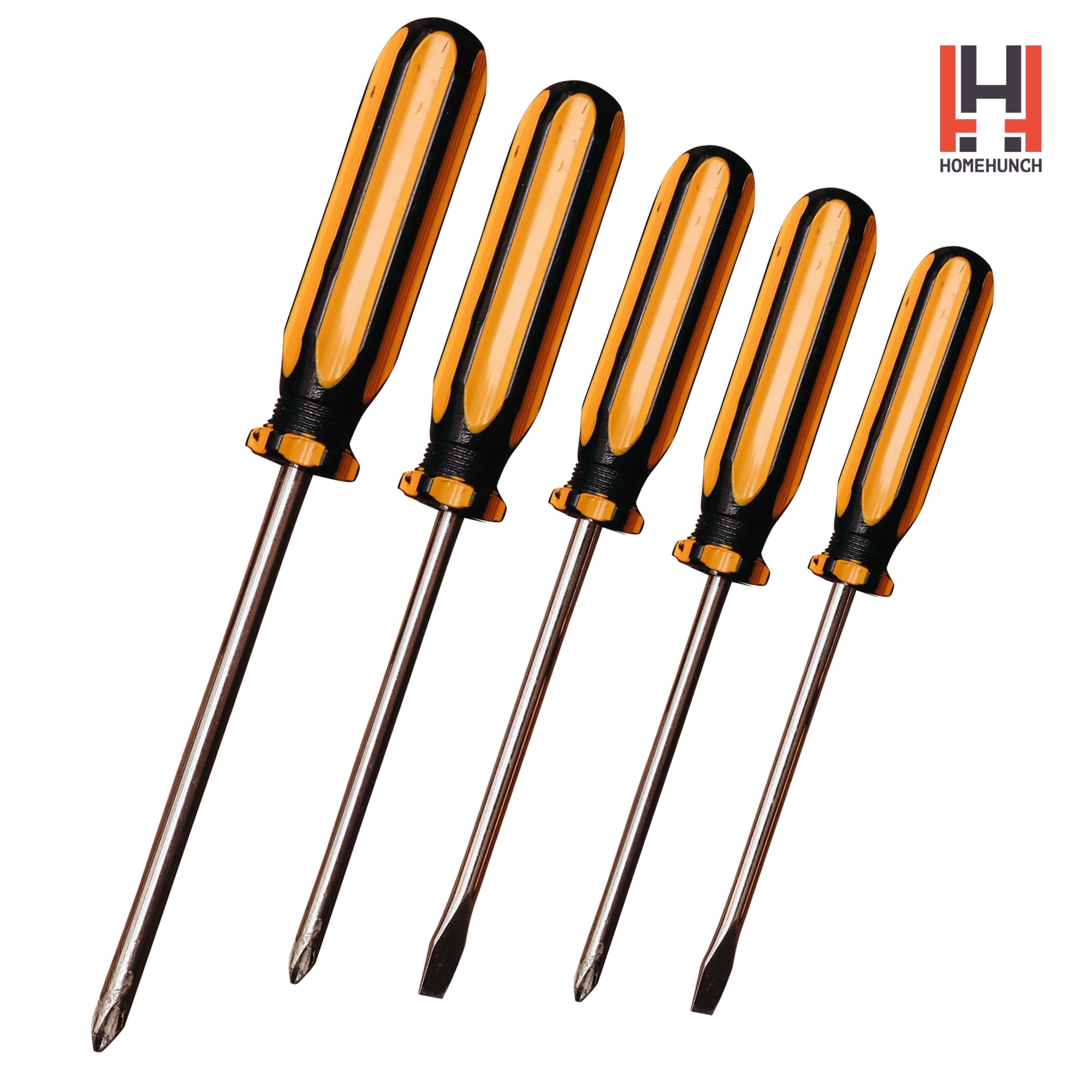 HomeHunch Screwdriver Set of 5 Assorted Tool Kit Phillips Flat Head ...