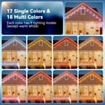 48FT Color Changing Icicle Lights for Outside with Remote, 35 Colors ...