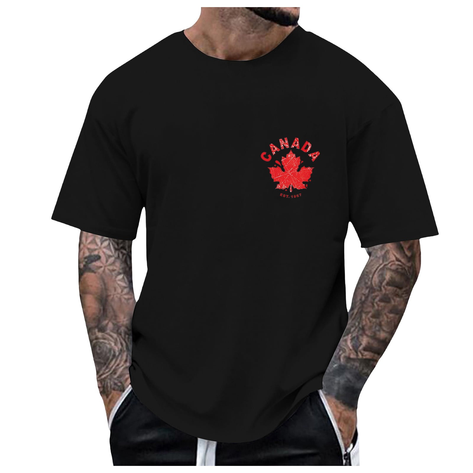 Click here for Ediodpoh Mens Summer Fashion Canada National Day P... prices