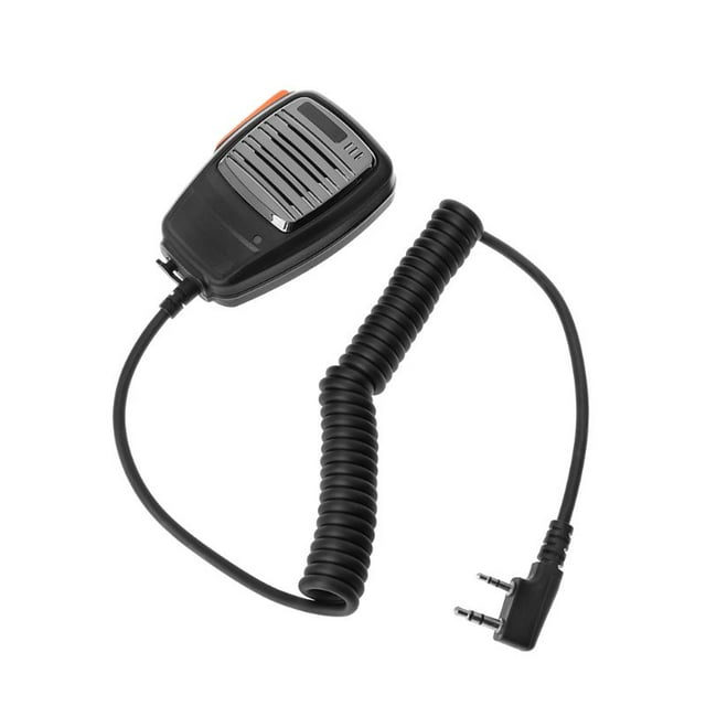 2 Pin PTT Handheld Speaker Mic Microphone For Baofeng Kenwood TYT Radio ...