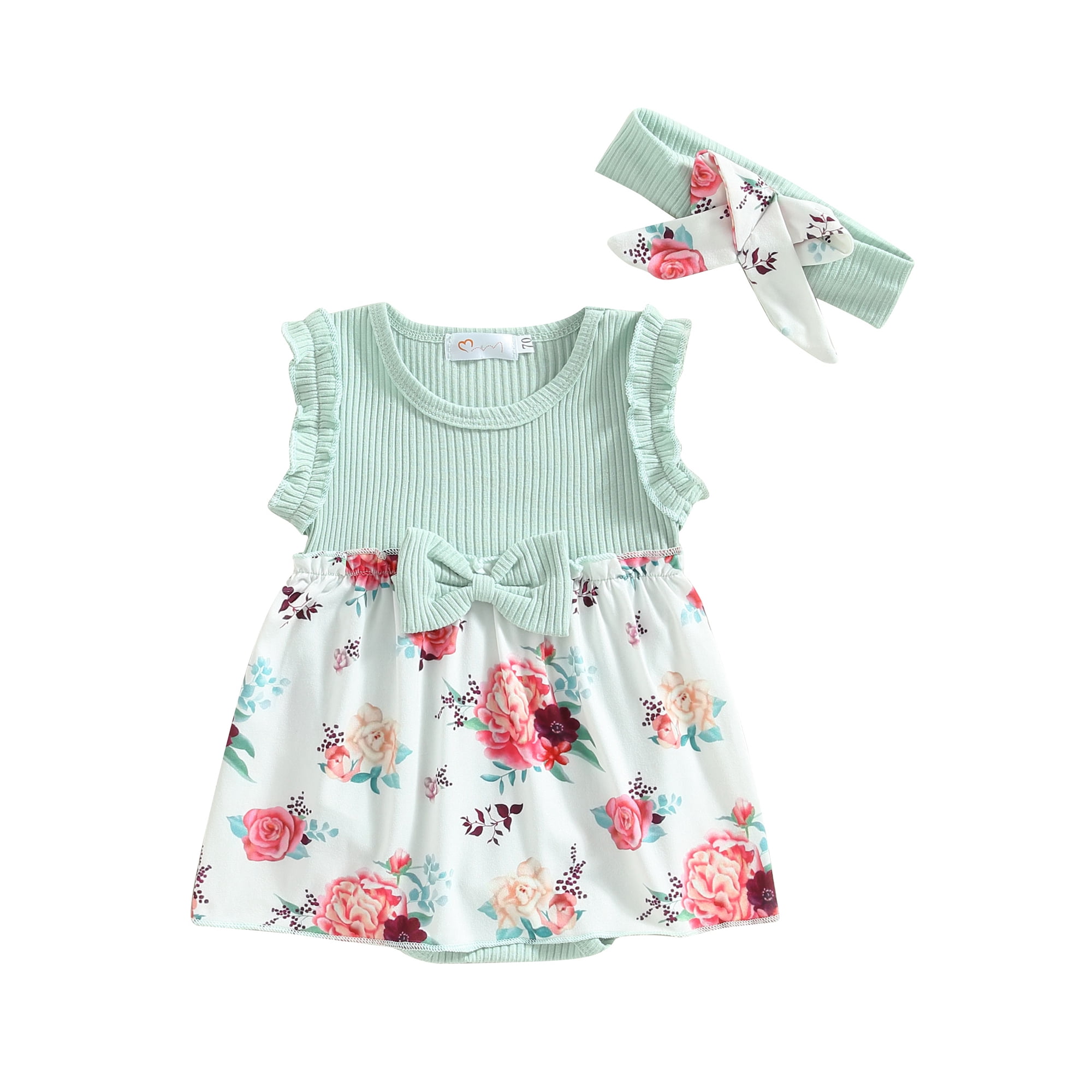 Click here for Kmbangi 2pcs Infant Baby Girls Summer Romper Dress... prices