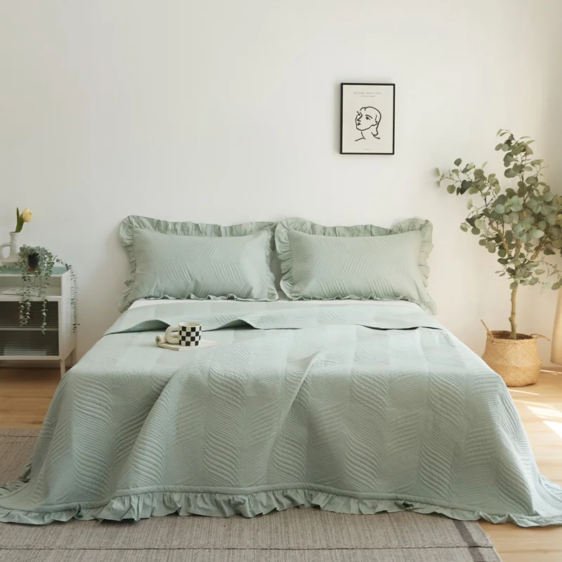 Colcha de algodón de estilo coreano para decoración del hogar, funda de ...