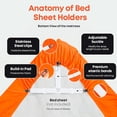 Bed Sheet Straps Set | Easy to Use Adjustable Elastic Fasteners with ...
