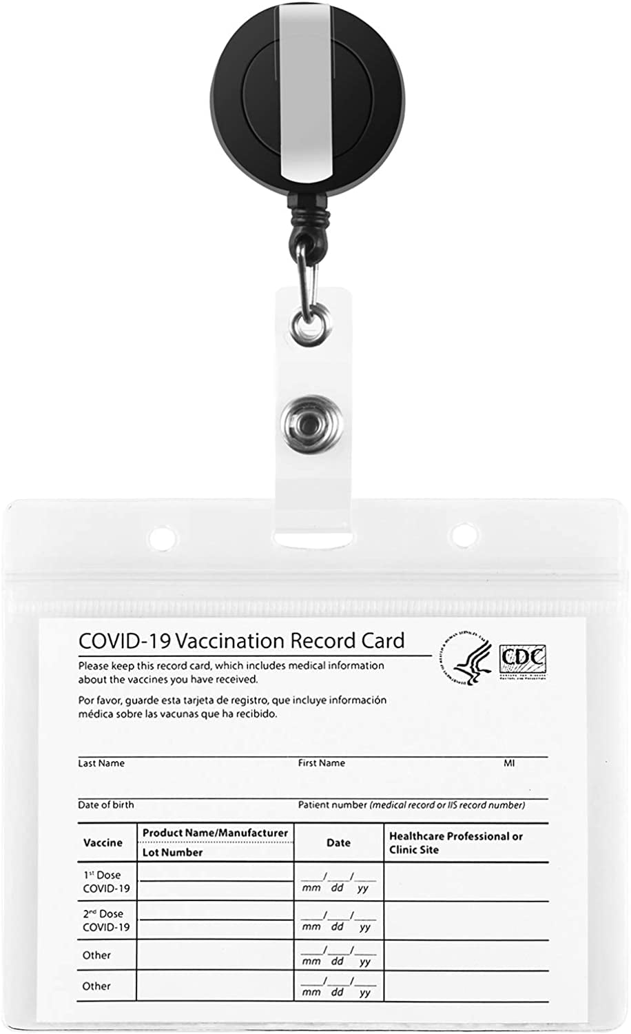 5 Pack - CDC Vaccination Card Protector 4 X 3 in Immunization Record ...