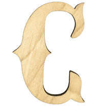 Krafty Supply 3" Tall Birch Plywood Letter C |1/4" Thick | Western ...