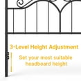 Yoneston Vintage Metal Full Headboard with 3-Level Height Adjustment ...