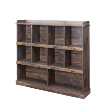 Concepts in Wood 10-Shelf Double Wide Bookcase, 84 inch Tall, Cherry ...