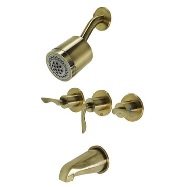 Kaiser 3-Handle Tub & Shower Faucet, Polished Brass - Walmart.com