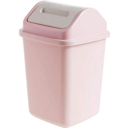 Space Saving Trash Can 10L Shake Cover Trash Can Rectangular Plastic ...