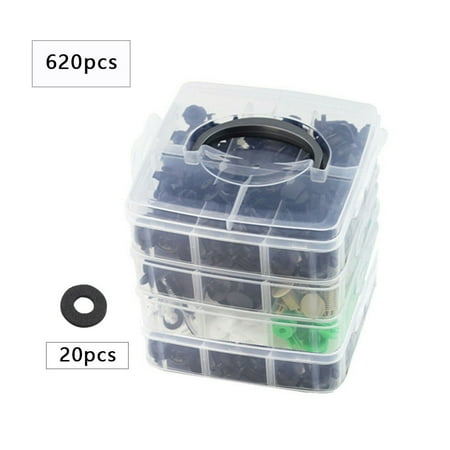 Wweixi Vehicle Trim Clips Kit 620pcs Fastener Expansion Screw Clip ...