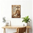 Be Strong and Courageous Lion Lamb Cross Wall Art Canvas Prints ...