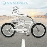 MICARGI 26" Retro Beach Cruiser Bike Single Speed Fat Tire Bicycle ...