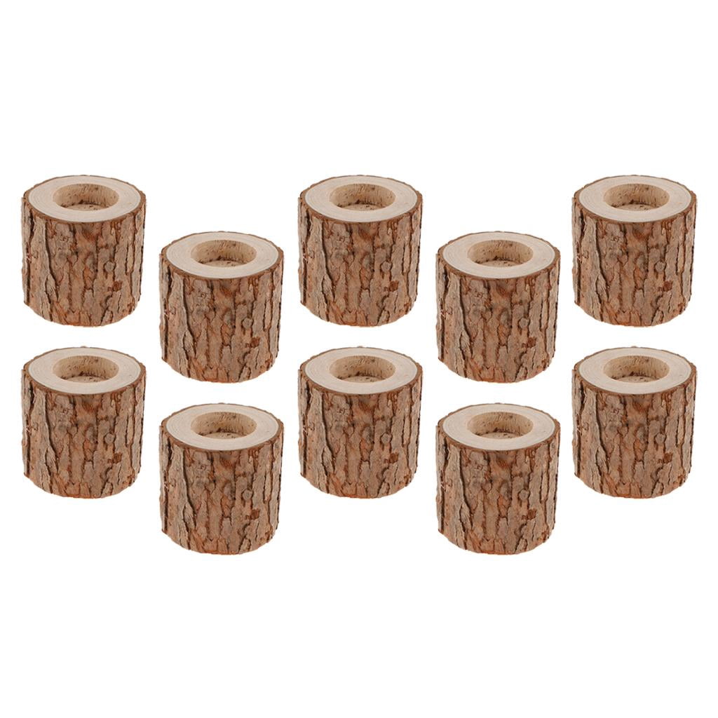 10 Unids Tea Light Candeleros, Sostenedor De De Tocón De árbol ...