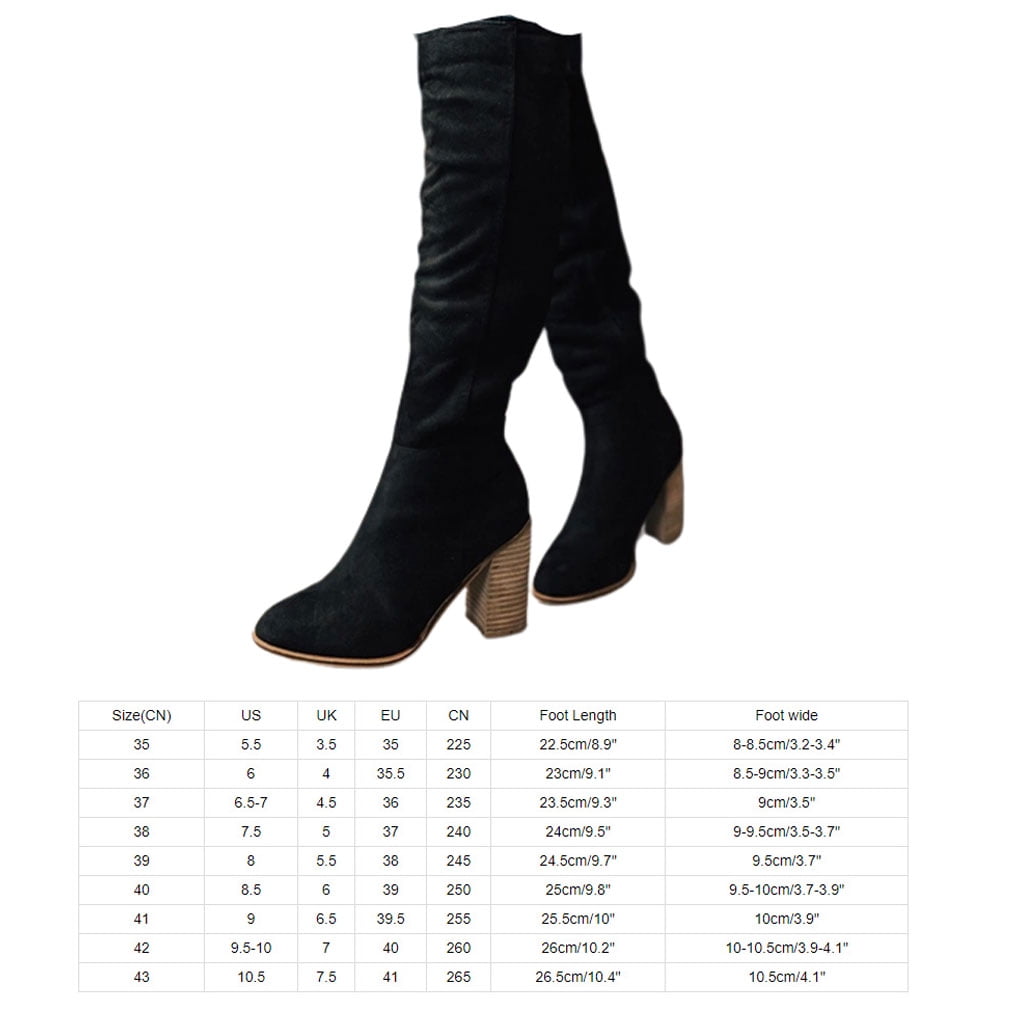 Click here for Onegood Suede Knee-High Boots Ladies Pointed Toe T... prices