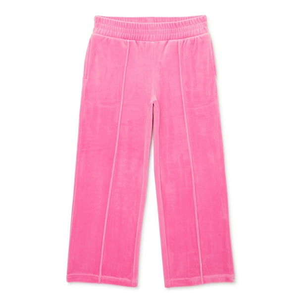 Wonder Nation Girls Velour Straight Leg Pull-On Pant, Sizes 4-18 & Plus ...