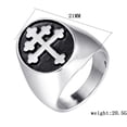 Classic Lorraine Cross Signet Ring for Men 14K Yellow Gold Orthodox ...