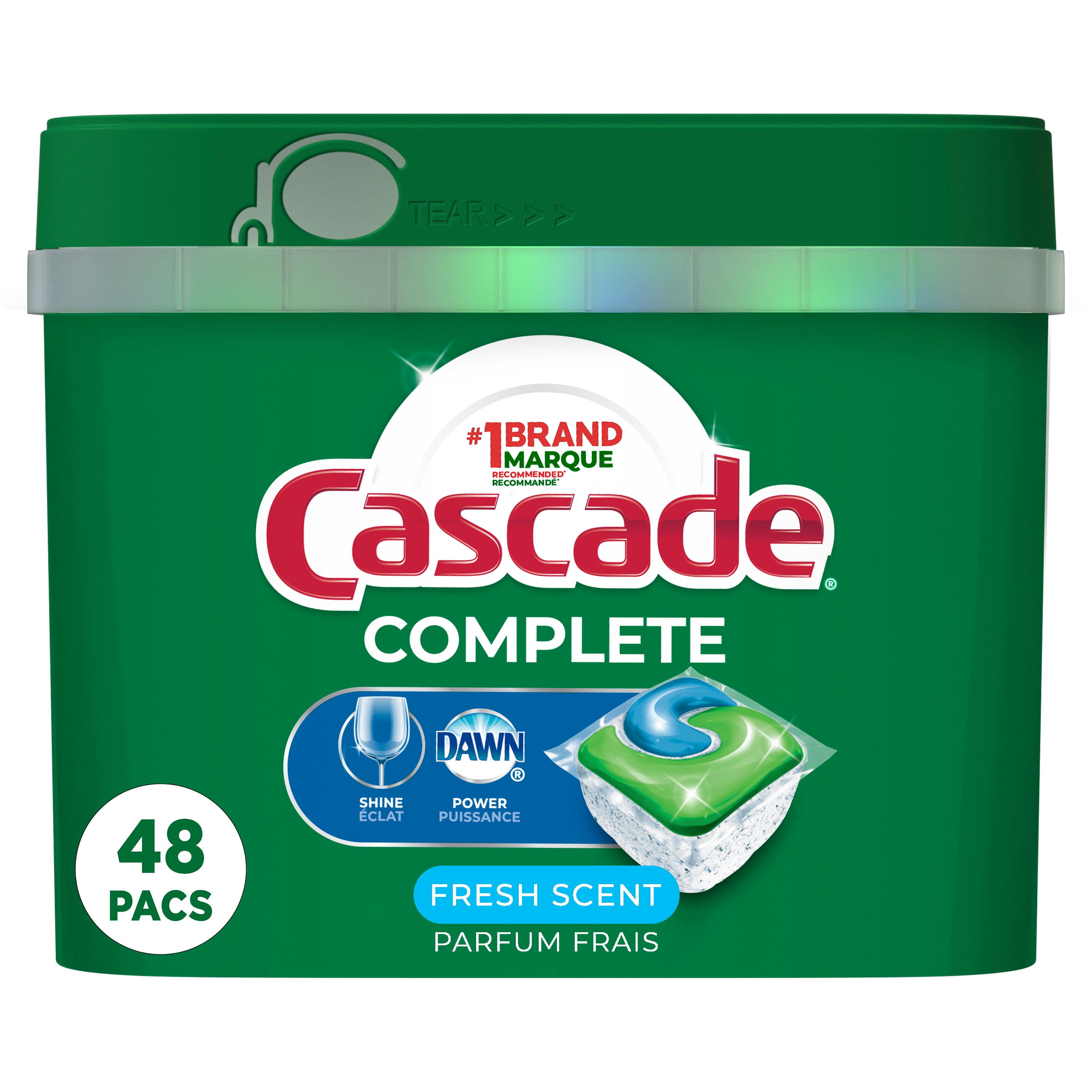 Cascade Complete Dishwasher Pods, Dishwasher Detergent, Dish Detergent ...