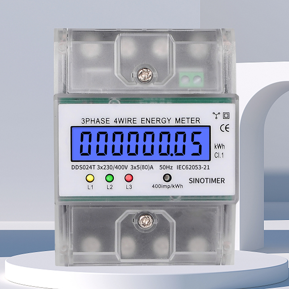 Medidor de energía eléctrica 5-80A 400V Monitor de consumo de ...