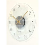 MONIPA Transparent Wall Clock Round Tempered Glass Clock Ultra-Thin ...