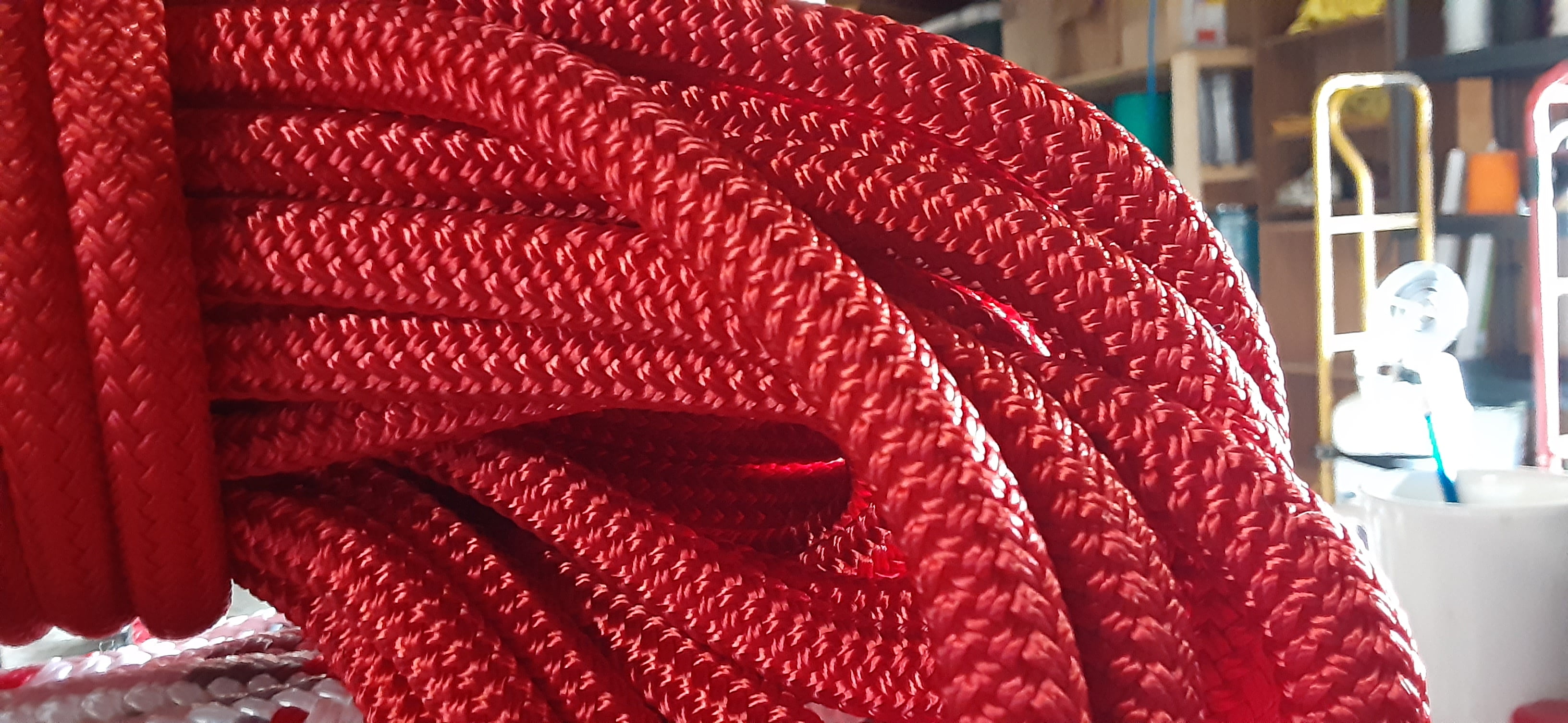 1/2" x 100 ft. Red Premium Double Braid/Yacht Braid Polyester Nautical ...