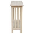 International Concepts Solid Wood Unfinished Mission Entry Table ...