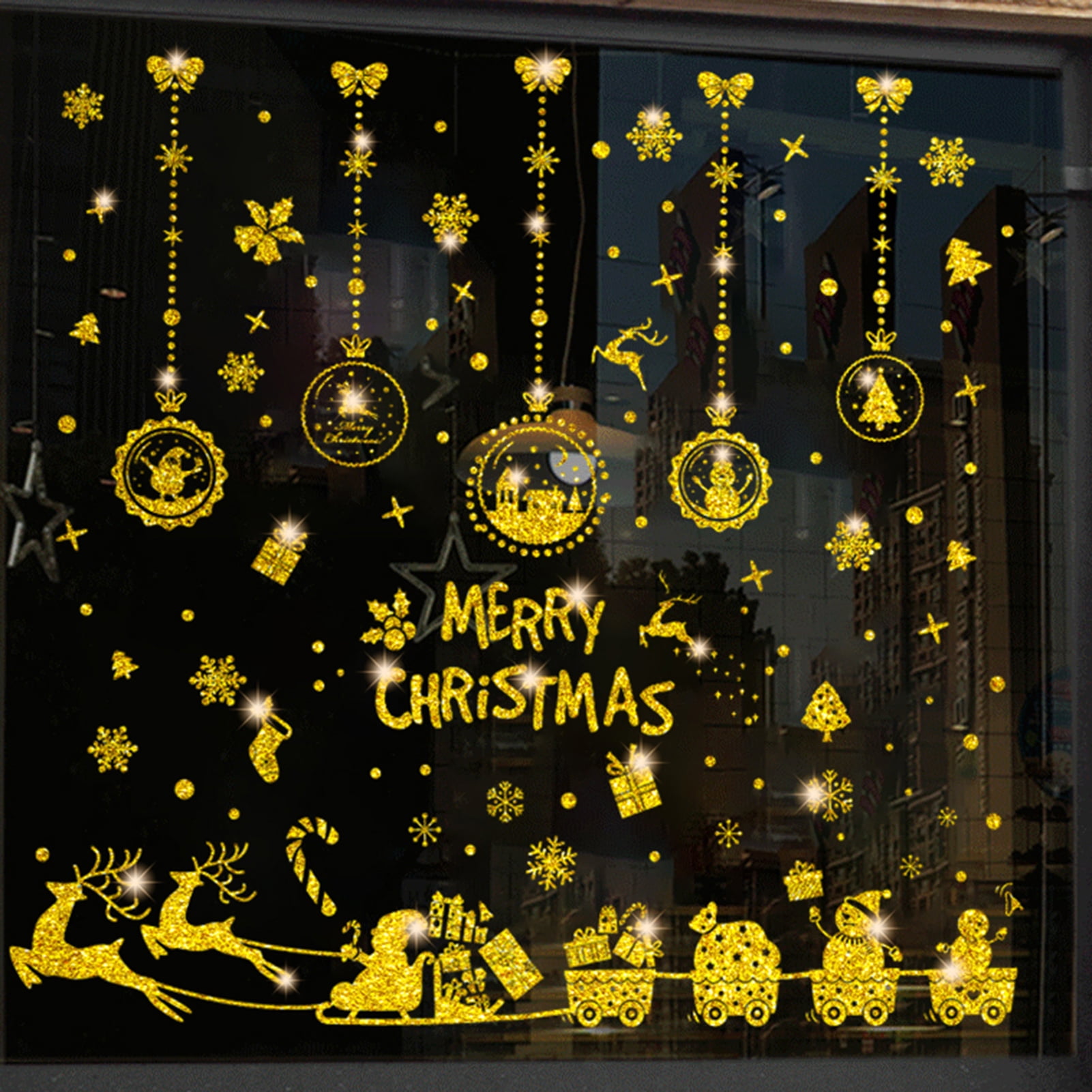 Travelwant Christmas Snowflake Window Decal Stickers - Xmas Holiday ...