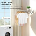 Wall Mounted Clothes Drying Rack, Foldable Wall Mount Laundry Drying ...