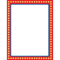 SHAPES ETC. Designer Paper - Star Border (50 Sheet Package) - Walmart.com