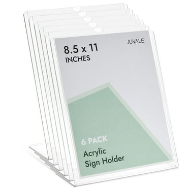 Acrylic Sign Clips (3 Pack) - Clear Display Holders 4" x 1.875" for ...