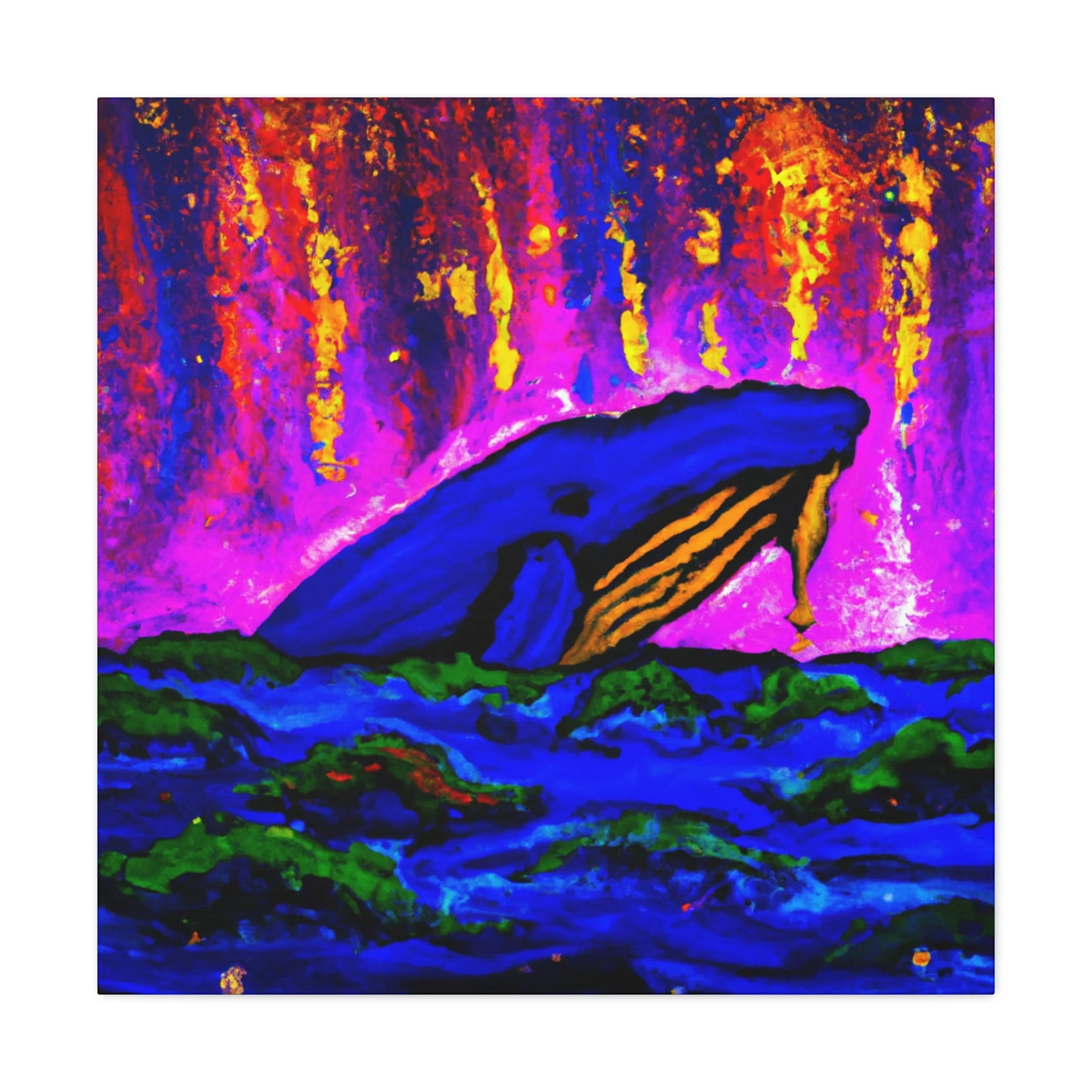 Whale of an Expressionism - Canvas - Walmart.com