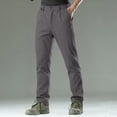 CHEEREAM Mens Cargo Pants Stretch Slim Fit Button Zipper Waist Trousers ...