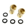 Dumble 45 Degree Brass Garden Hose Elbow Fittings 2-Pack with Washers ...