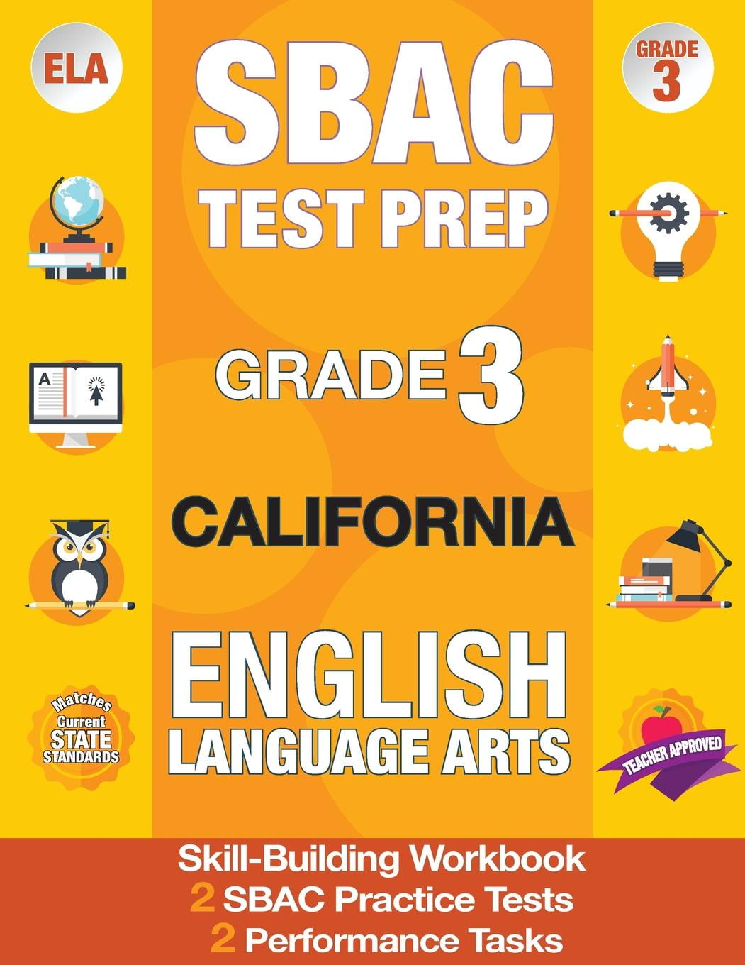 Sbac Test Prep Grade 3 California English Language Arts 2 Smarter