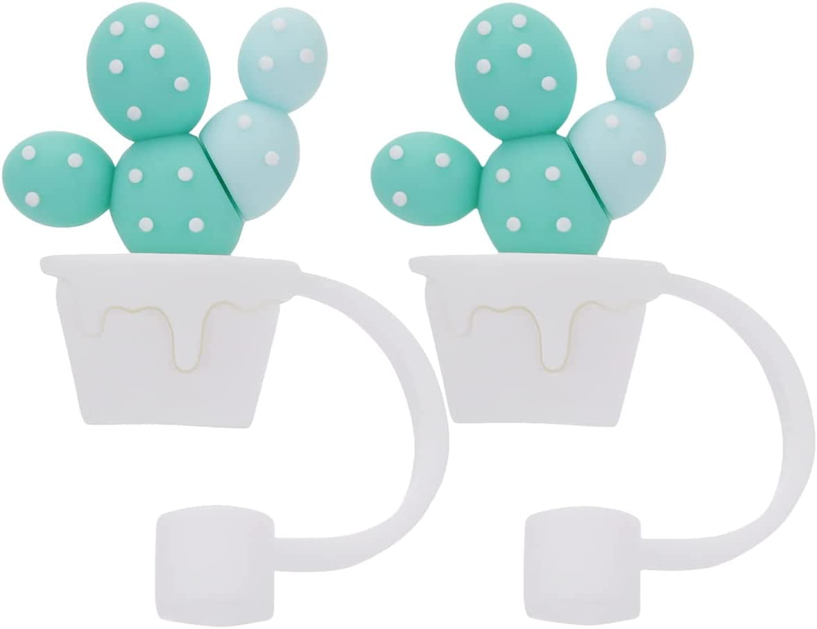 2 Pcs Straw Covers Silicone Straw Caps Reusable Drinking Straw Tips ...