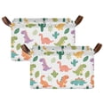 Cartoon Dinosaur Pattern Collapsible Storage Bin Open Home Shelf Basket ...