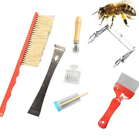Novo 7 Pcs Bee Tool Set Beekeeping Honey Extraction Tool Kit Brush ...
