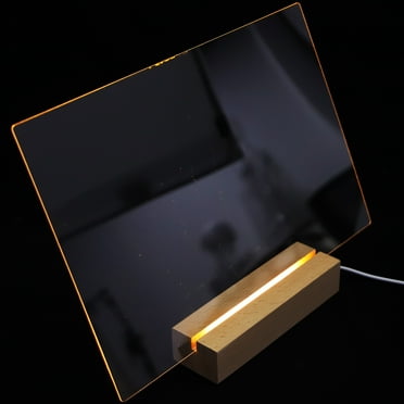 11.8”x7.9” Acrylic Dry Erase Board with Light, Glow Memo Tablet, LED ...