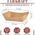 1lb Paper Food Trays, 100 Pack Heavy Duty Kraft Food Boats Holders ...