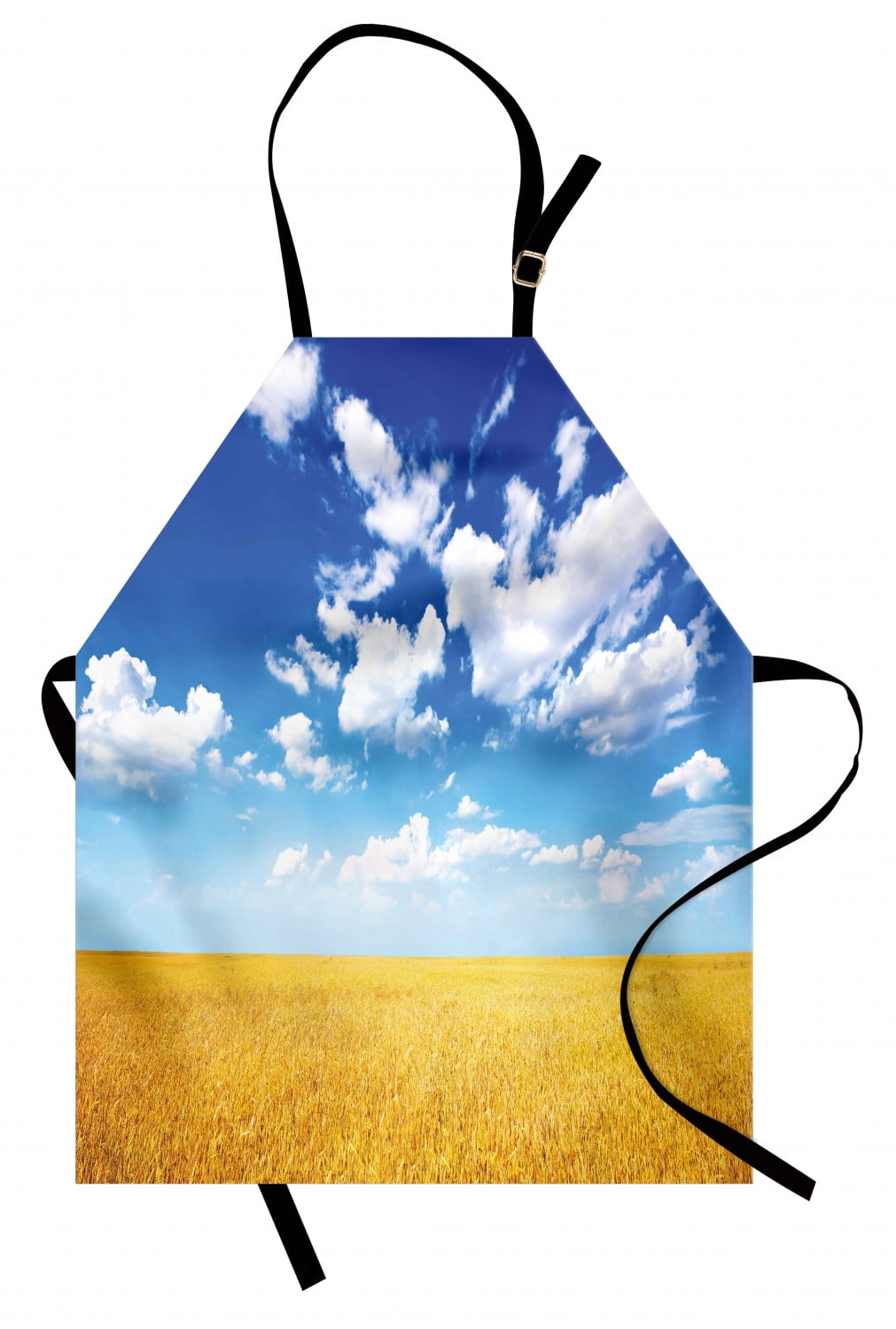 Yellow and Blue Apron Wheat Field Vibrant Summer Harvest Sunbeam Rural ...