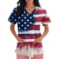 AHMOMEI 250th Anniversary USA Shirt Women Scrubs for Women Red White ...