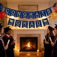 Congrats Grad Graduation Banner – Shiny Glitter Swallowtail Pennant ...