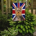 Yorkie / Yorkshire Terrier with English Union Jack British Flag Garden ...
