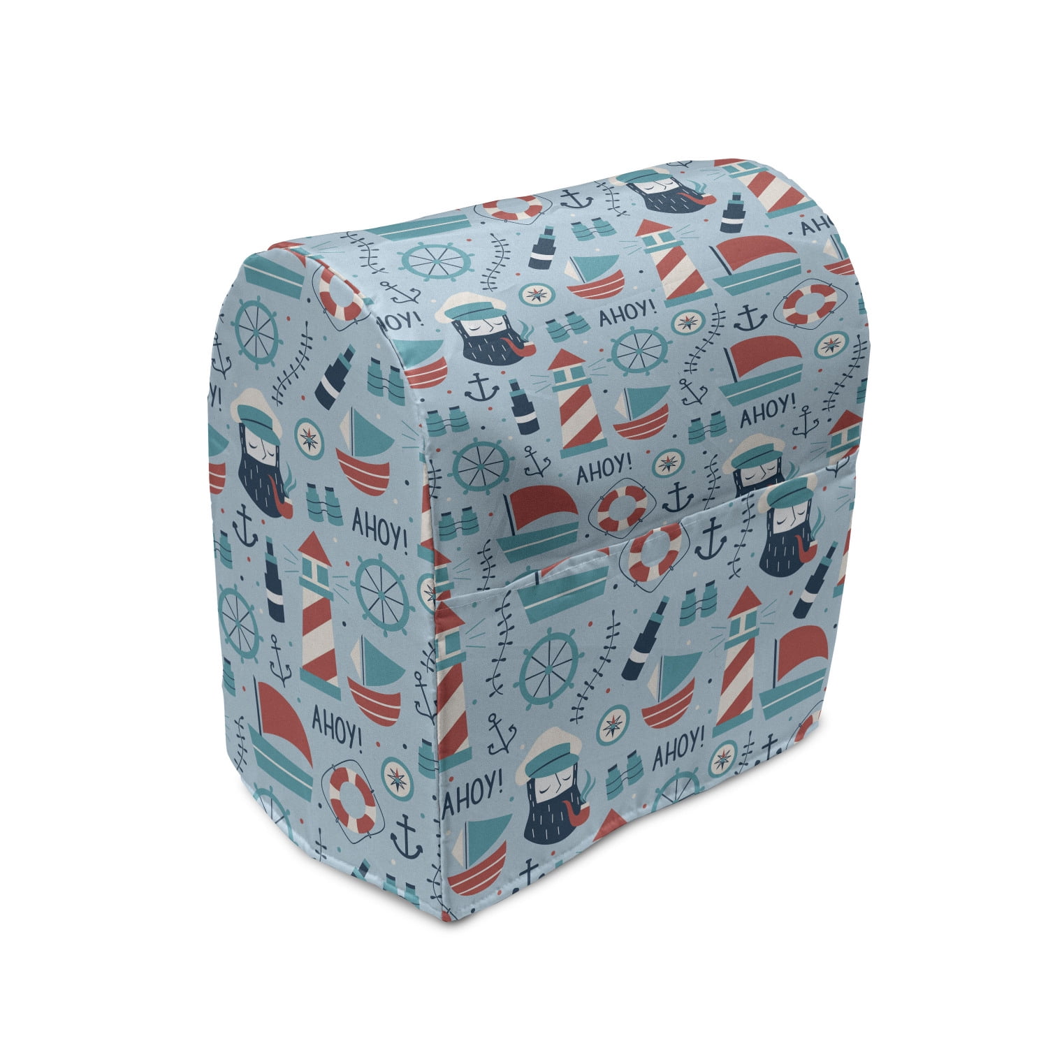 Anchor Stand Mixer Cover, Smoking Captain Ahoy Words on a Dotted ...