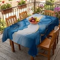 Blue Gradient Marble Water Ripple Table Cloth 52x70in, Waterproof ...