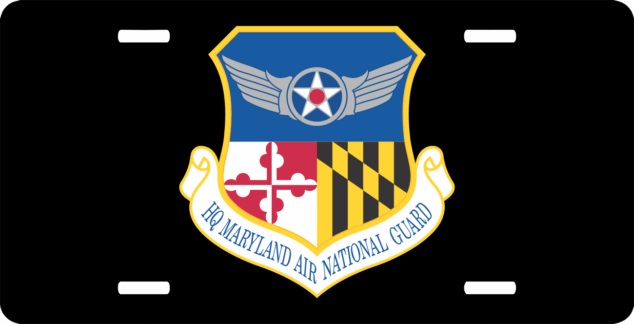 U.S. Air Force Headquarter Maryland Air National Guard License Plate ...