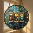 Abstract Symbol Stained Glass Suncatcher – Decorative Window Art ...