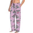 Mens Pajama Pants - Gray Purple Koala Print Soft Sleep Lounge Pants for ...